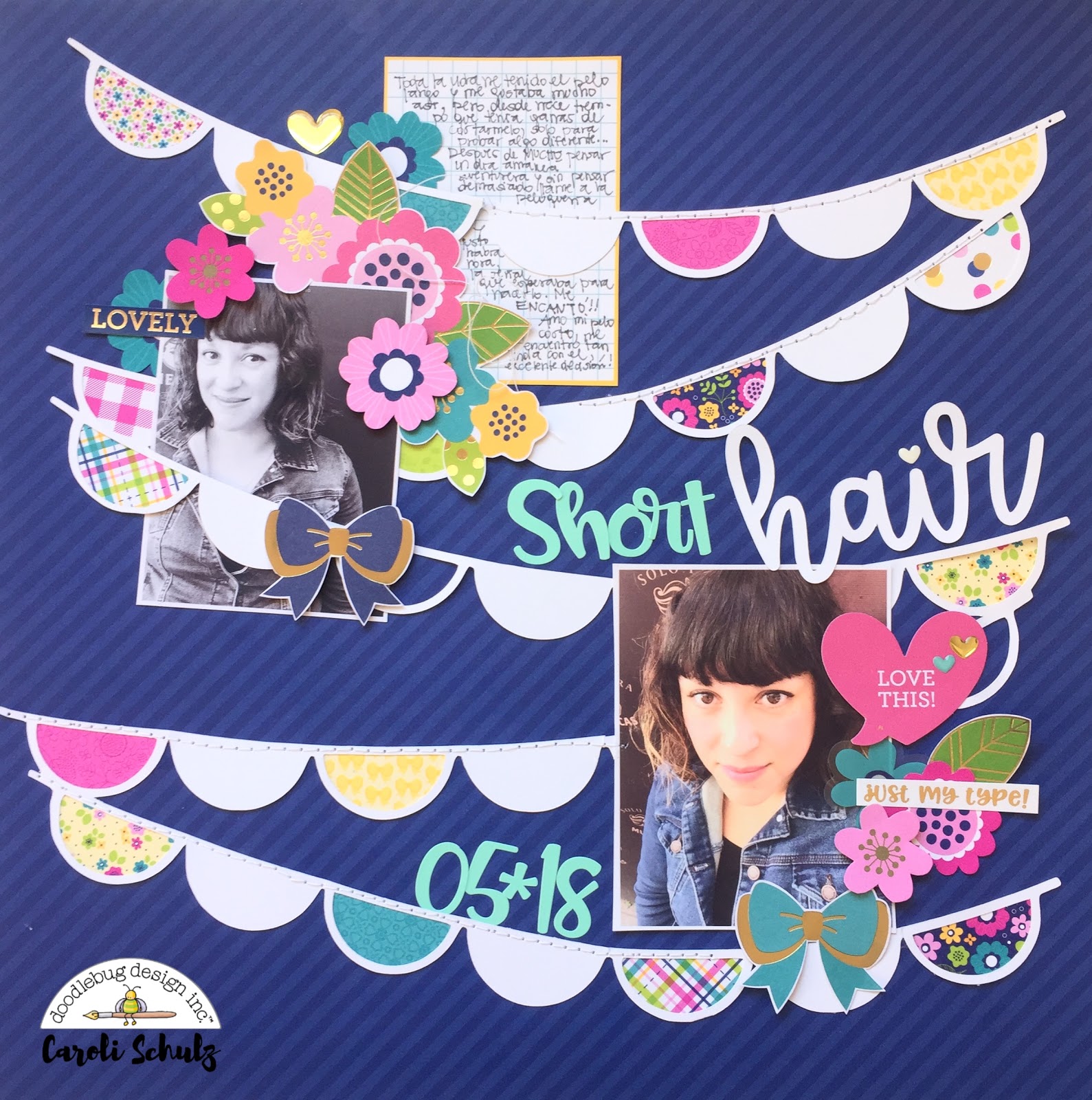 Doodlebug Design Inc Blog: Short Hair Layout | with Caroli