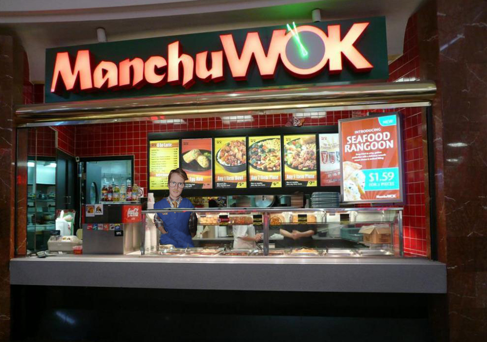 the-o-dot: Local Manchu Wok Hires First Caucasian