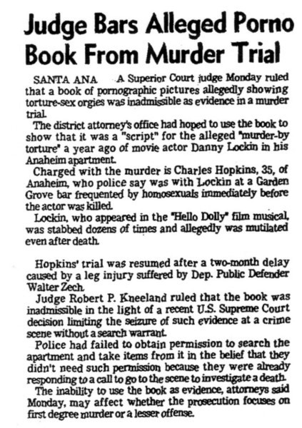 Los Angeles Morgue Files: "Hello, Dolly" Actor & Dancer Danny Lockin ...