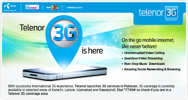 Telenor introduces 3G Internet Packages in Pakistan | Pakistan Live News