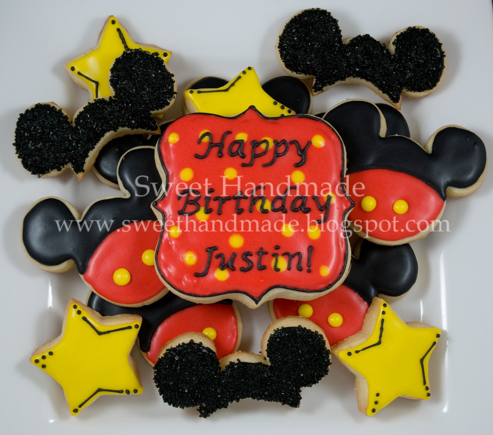 Sweet Handmade Cookies: Mickey Mouse Birthday Cookies