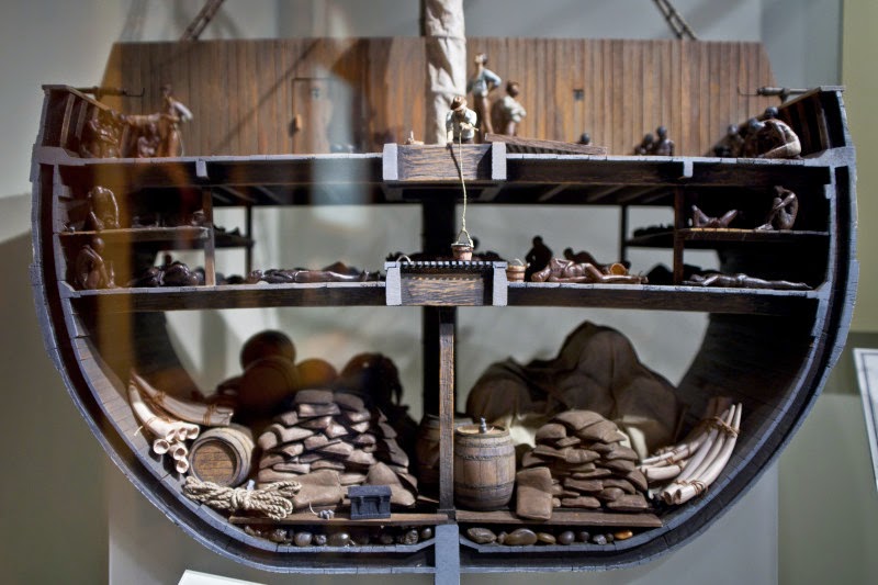 slave trade history: Pictures of the conditions on the slave ships