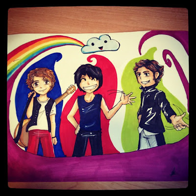 JonasBNoticias: Dibujo de los Jonas Brothers en anime