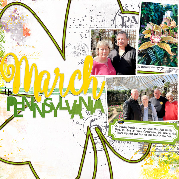 New State Cut Outs and March Reflections Template / Scrapping with Liz