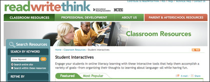 E-portfolio : Readwritethink.com and puzzlemaker.com