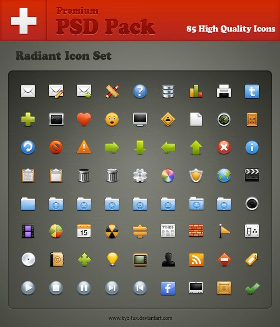 Radiant Icon Set PSD File - Việt Designer in English