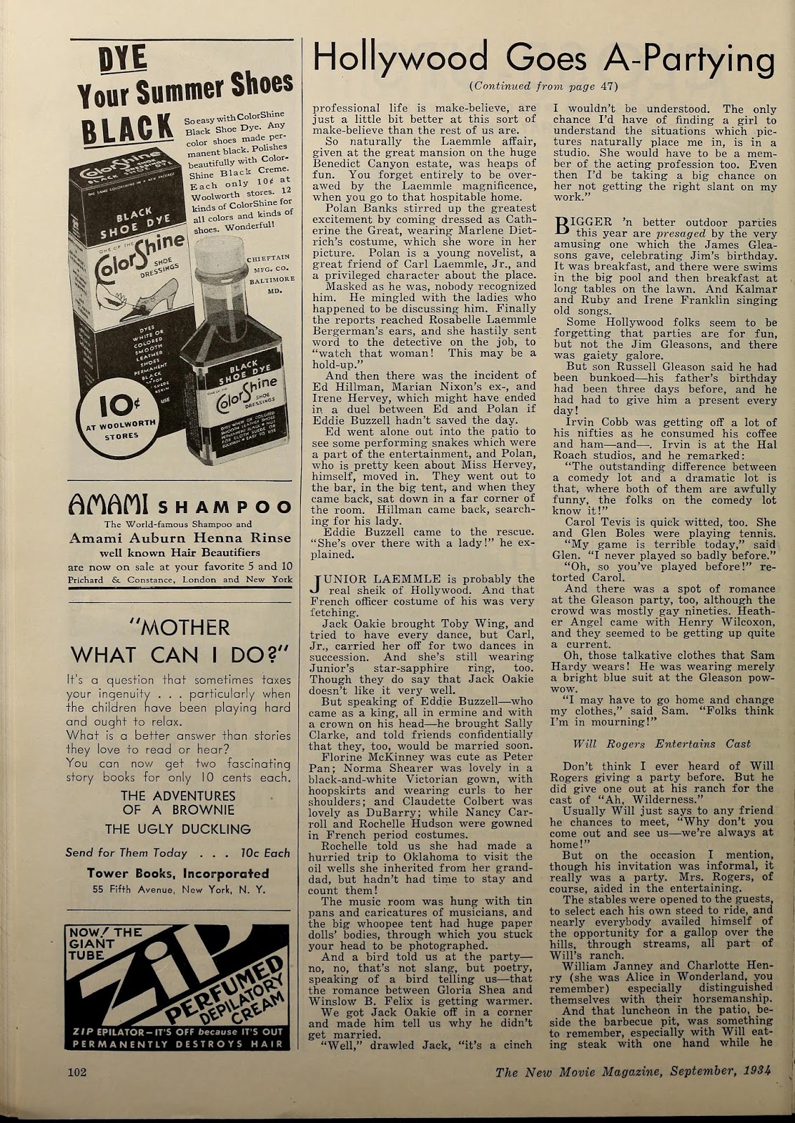 Thelma Todd: Carol Tevis In The Fan Magazines