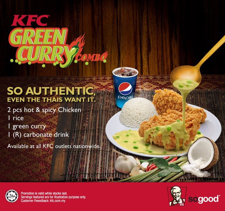 MY.TEMPAT: menu baru kfc green curry combo