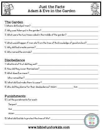 Bible Fun For Kids: Adam and Eve in the Garden