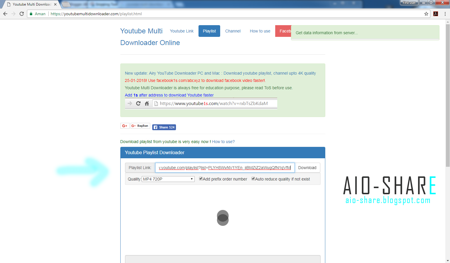 How to Download All Video or Playlist Video In Youtube - AIO Share