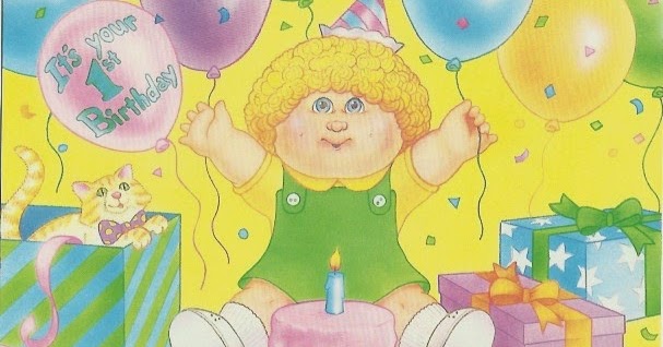 Toy-Addict.com: Cabbage Patch Kids 1st Birthday Card