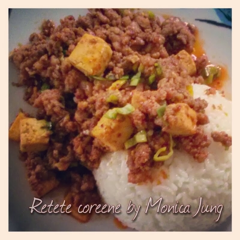 Retete coreene pentru acasa...by Monica Jung: Porc cu tofu - Mapha tubu