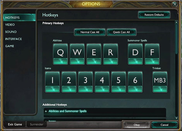 LoL 深海のNautilus。: Quick cast（クイックキャスト、スマートキャスト）について