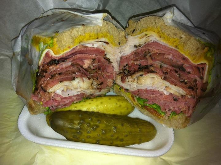 Corned beef, turkey, mustard,lettuce and tomatoes + two amazing ...