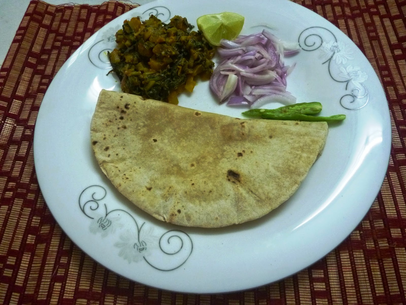 My Kitchen Diary: PHULKA AND MOOLI LEAVES SABJI/ MULANGI SOPPINA PALYA