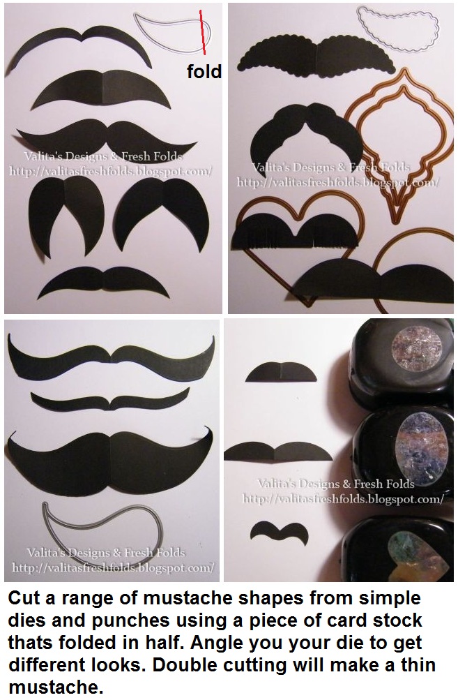 Valita's Creative Designs : Making a Mustache from dies and punches