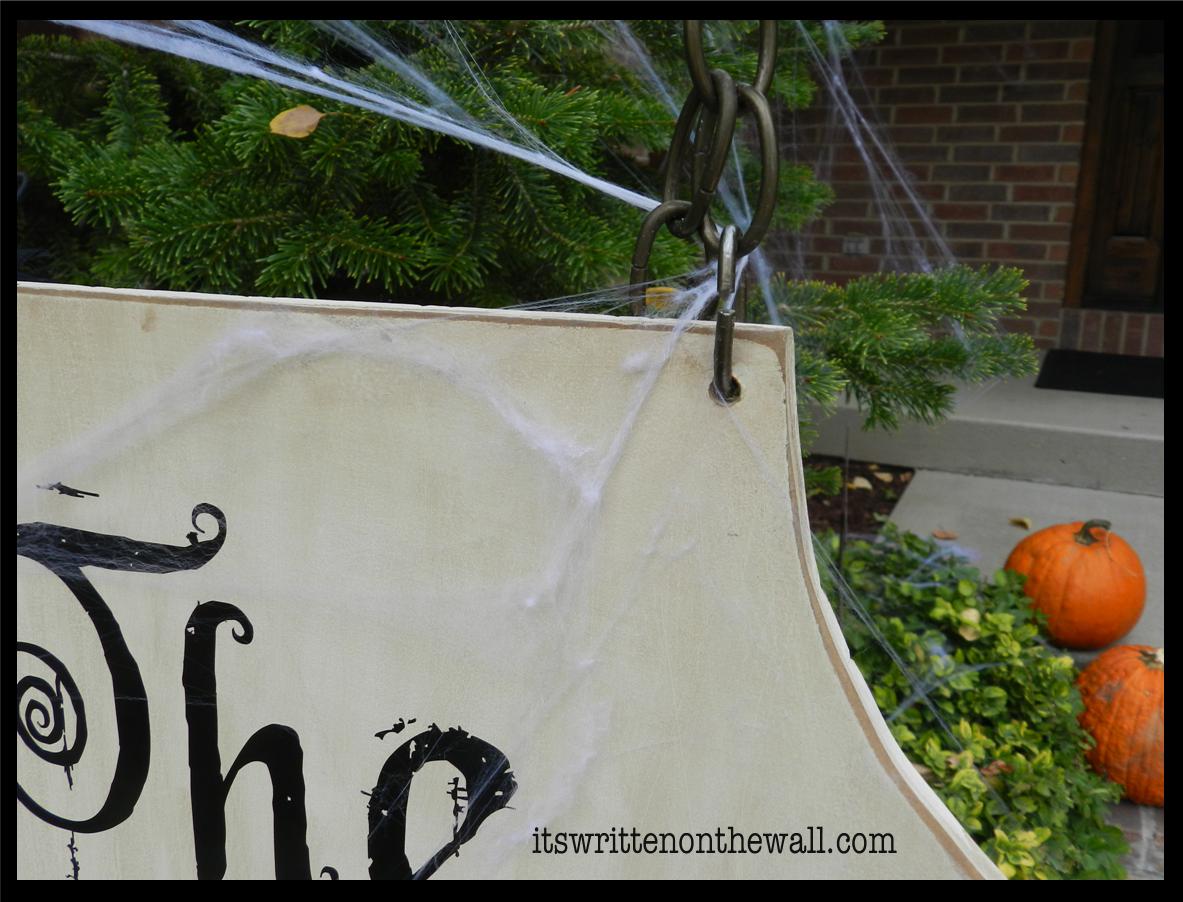 It's Written on the Wall: Halloween Sign-The Haunted Mansion-Enter if ...