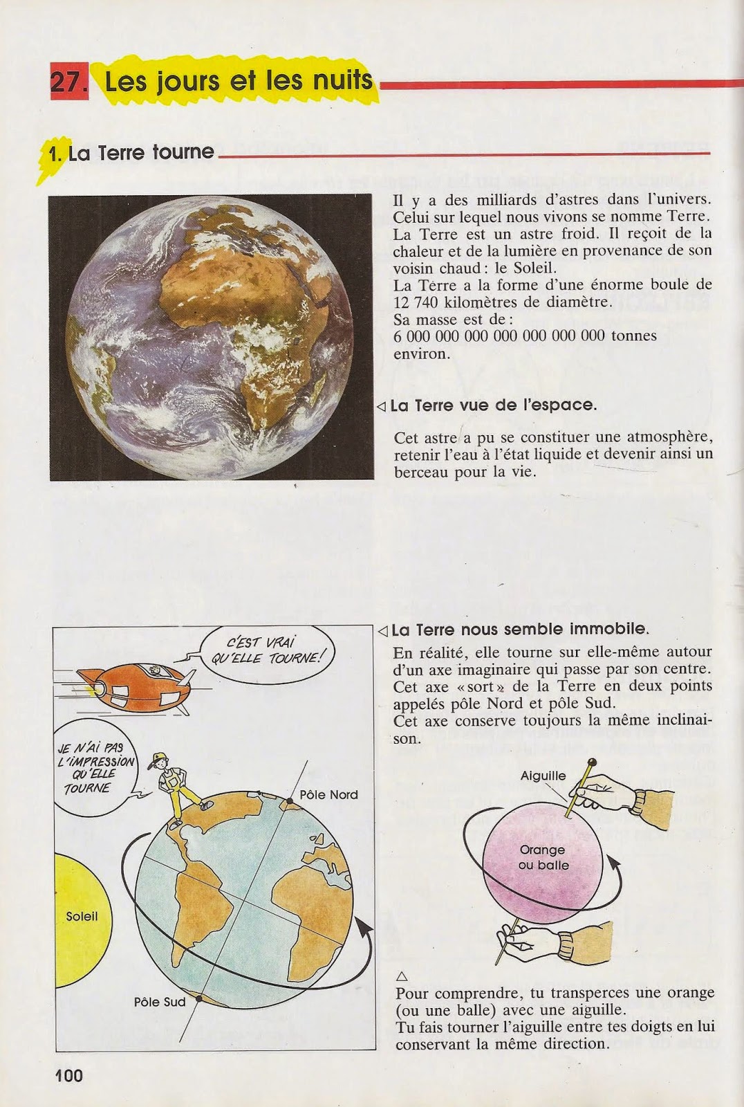 Leçons de choses: Le temps, la Terre, et l'espace