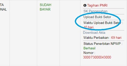 Notaris BHAKTI SIMAMORA S.S., S.H., M.Kn.: Penyampaian Bukti Setor ...