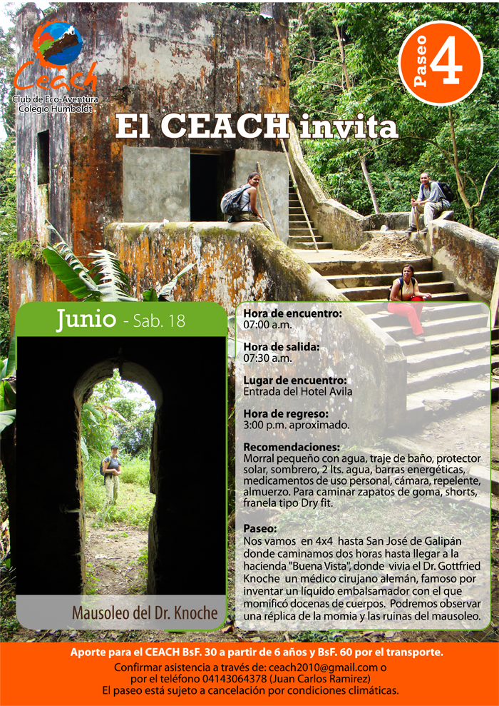 Noticias Breves Colegio Humboldt Caracas: El Ceach invita - Paseo 4