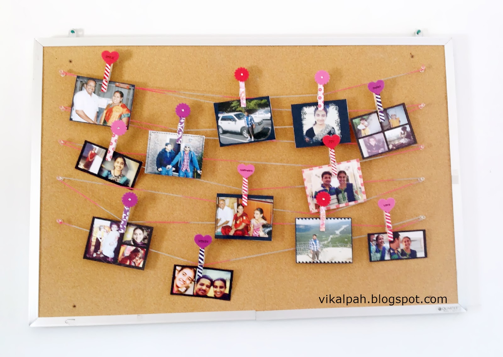 Vikalpah: Photo Display using Push pins & Corkboard