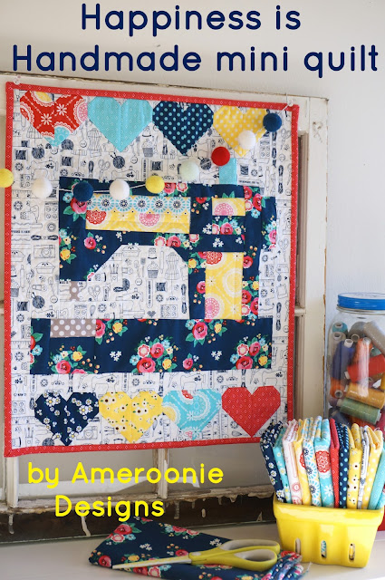 Sewing Machine Mini Quilt - Ameroonie Designs