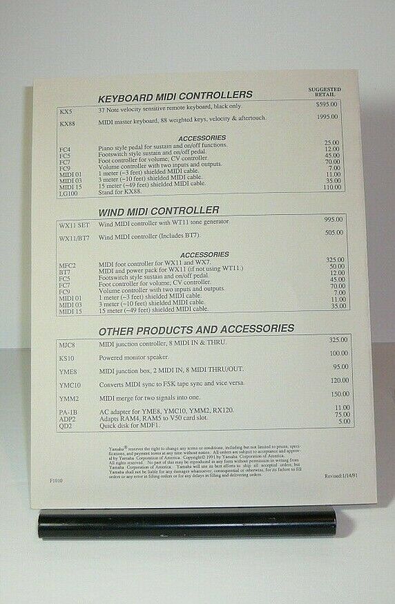 MATRIXSYNTH: Yamaha DX7 Synthesizer Reference Manual by Yasuhiko Fukuda