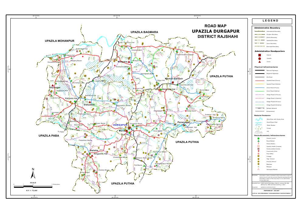 Mouza & Land Use Maps of Durgapur Upazila, Rajshahi, Bangladesh ...