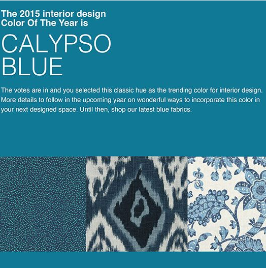 Lisa Mende Design: Calypso Blue Trending Color for 2015