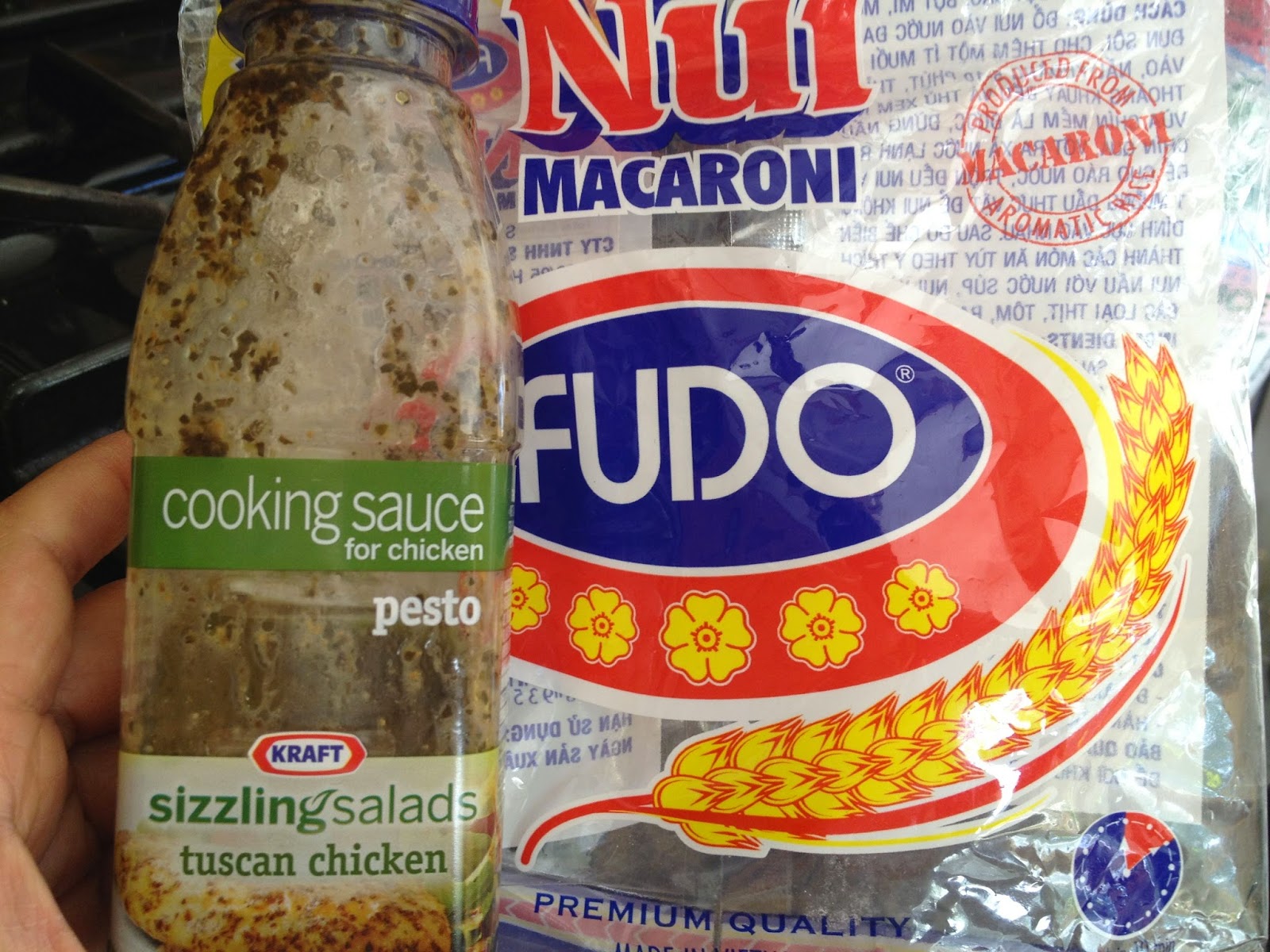 Rainbow Macaroni & Chicken Breast Nuggets