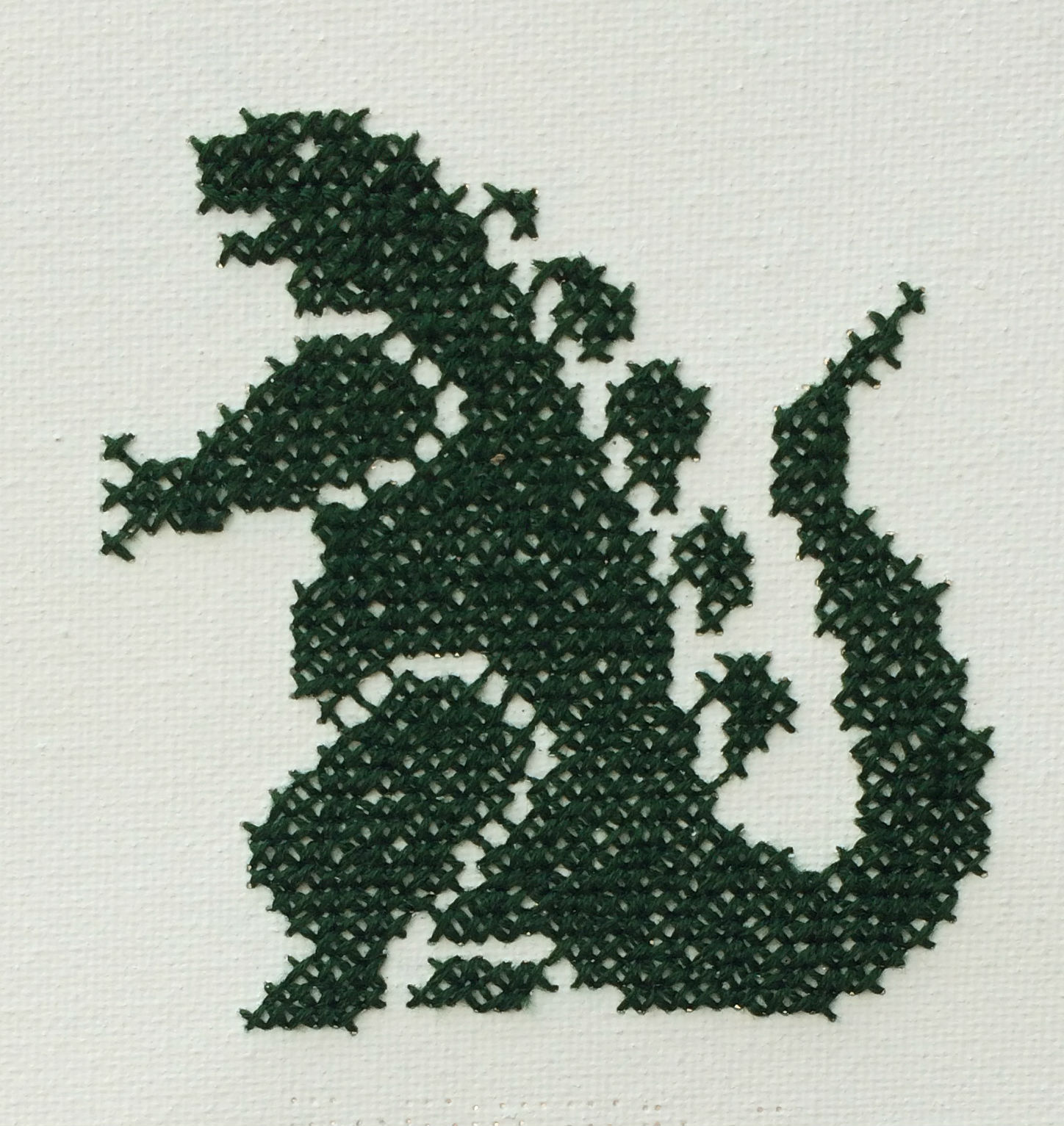 Monzy Roo's Fun-Time Crafty Blog: Stitching on Canvas and New Beginnings