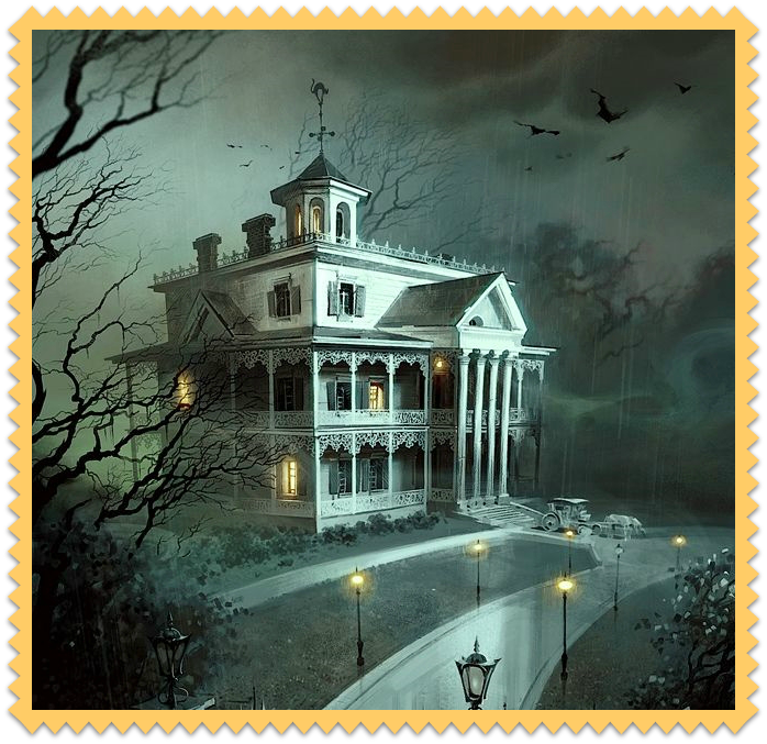 Zetta's Aprons: Haunted Mansion Shadow Box!