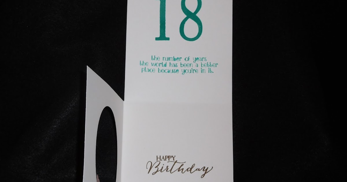 SistersInk Cards & Paper Art: 18th Birthday Card - three fold card ...