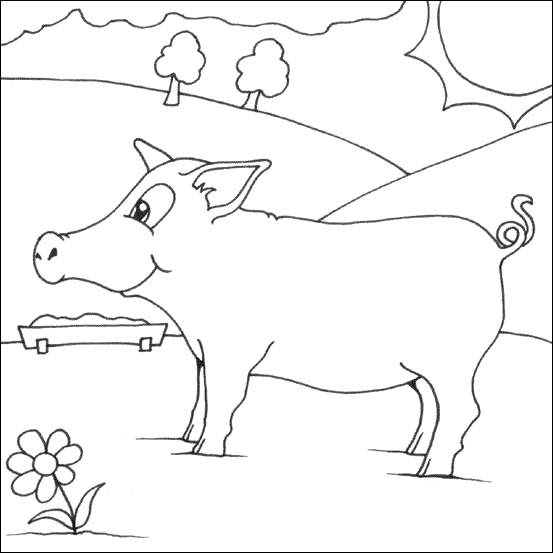 Fat Pig Coloring Page Coloring Pages