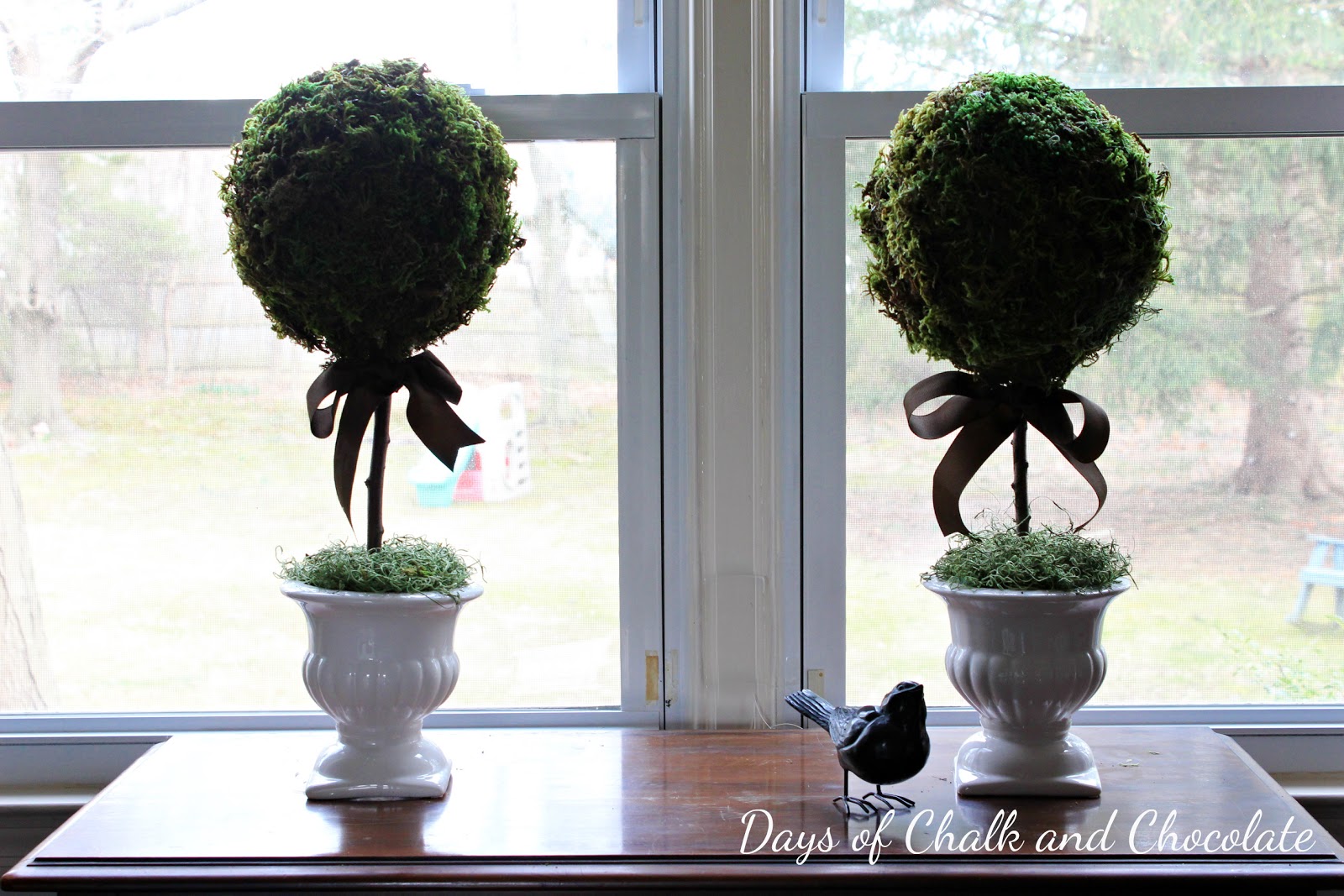 DIY Paper Mache Topiaries | Days of Chalk and Chocolate