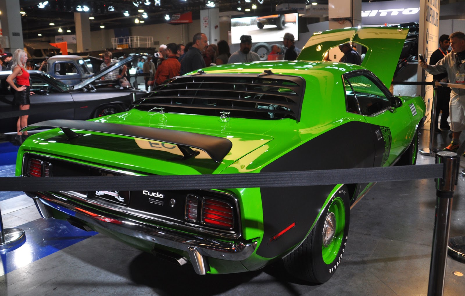 Just A Car Guy: a 71 Cuda in the Mopar area at SEMA