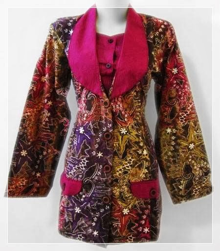 Terbaru model baju batik resmi wanita penuh warna
