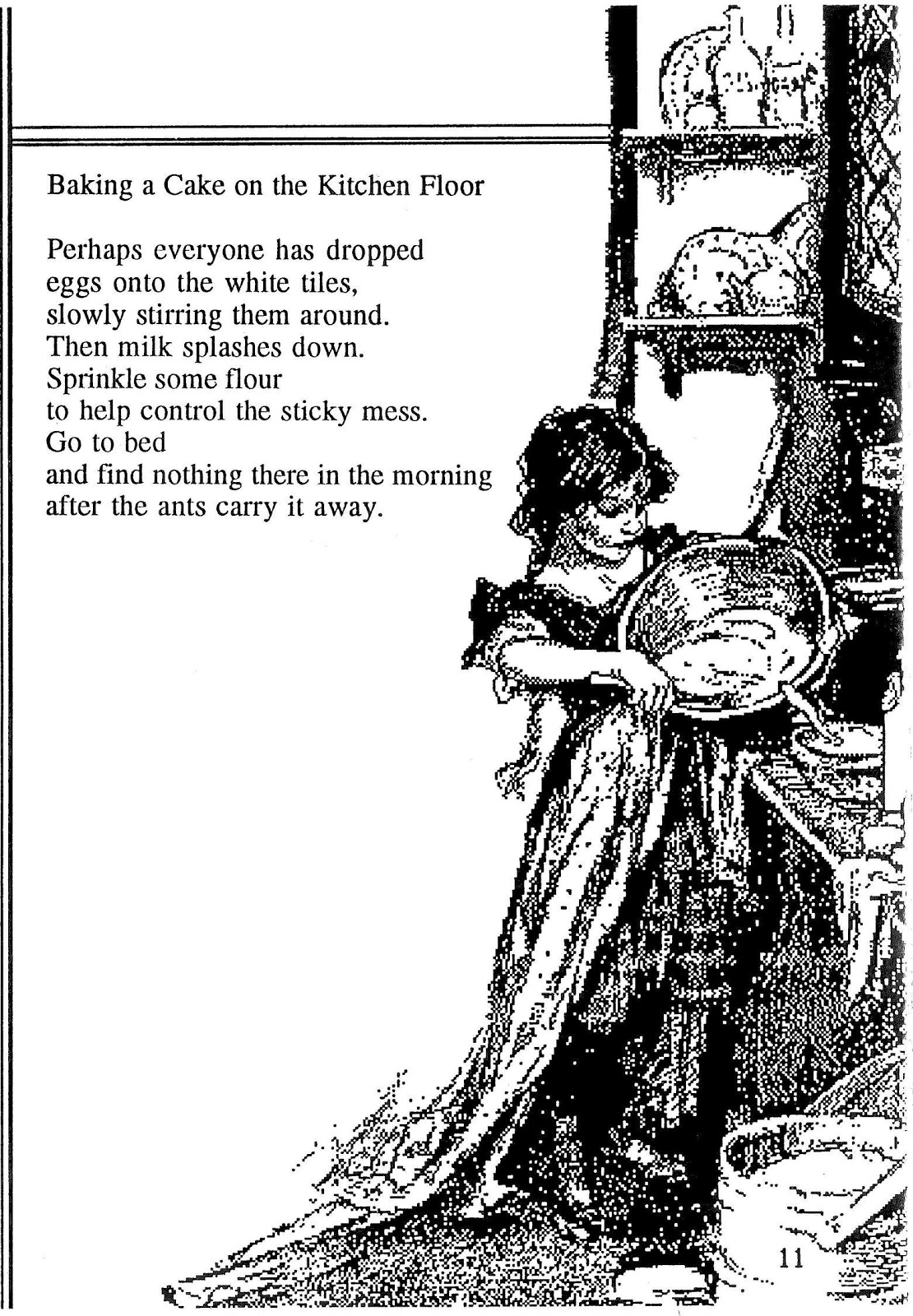 Eric's Hangout: Old Poem: Baking a Cake on the Kitchen Floor