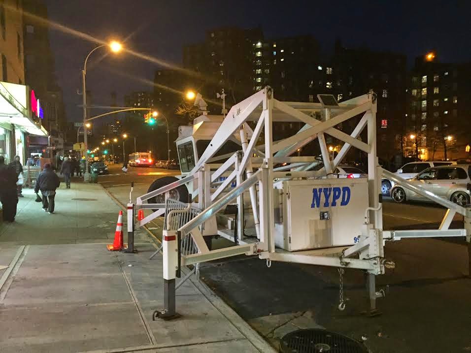 EV Grieve: [Updated] NYPD patrol tower arrives on Avenue D
