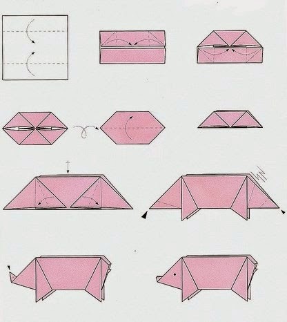 Cerdito de papel | Papiroflexía para Niños
