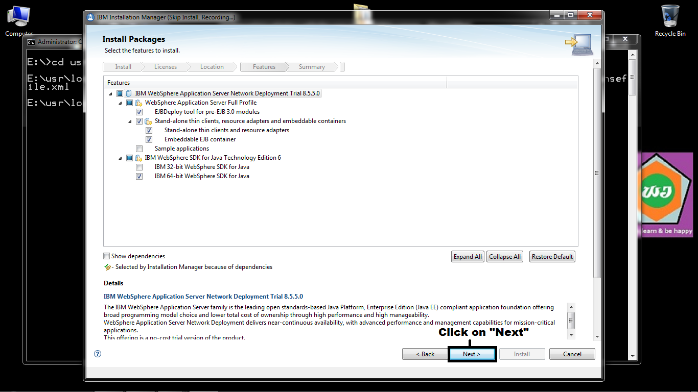 Ibm Websphere Application Server Install Websphere Application Server V 85 In Silent Mode