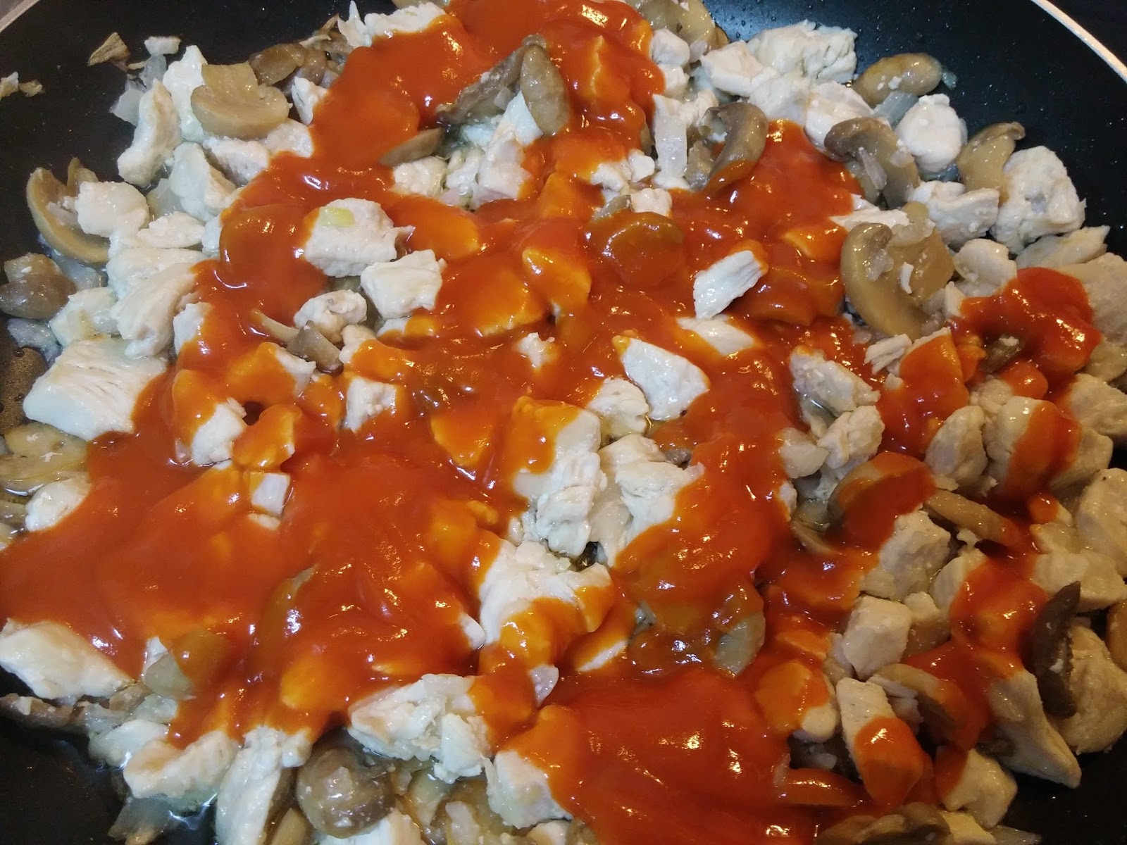 La cocina fácil de Silvia: Revuelto de pollo y champiñones