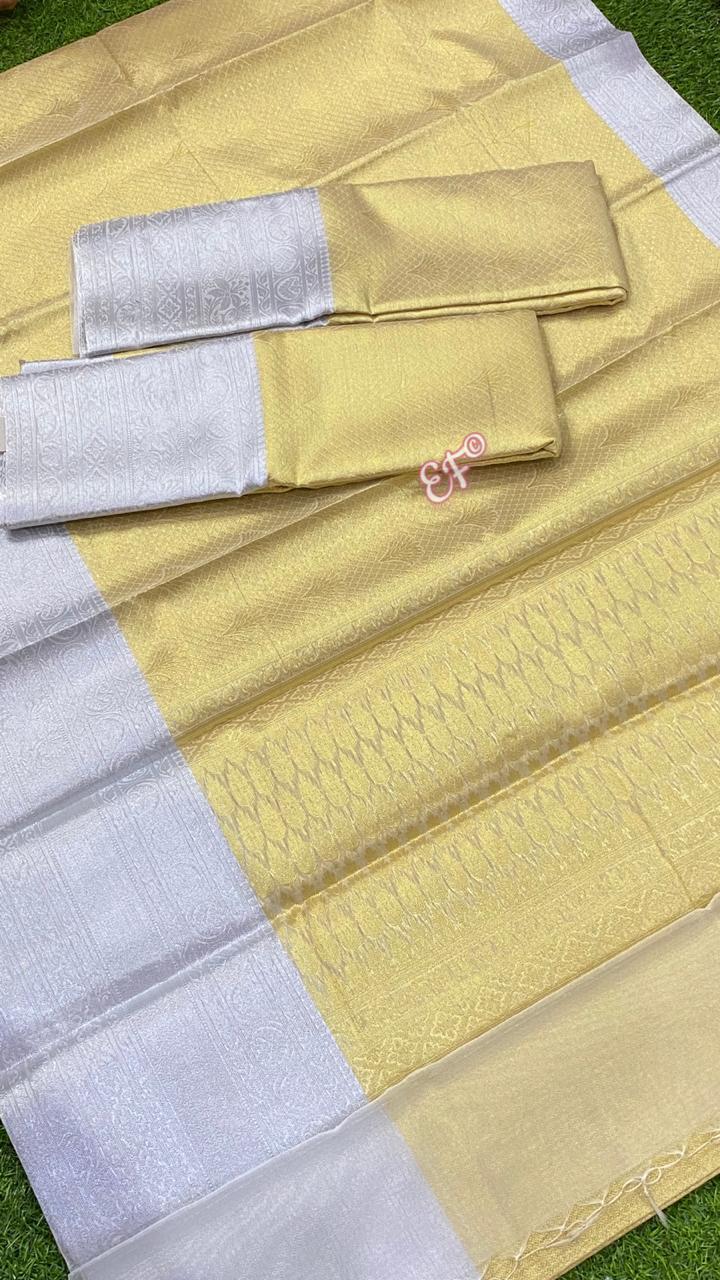 Bridal golden tissue sarees