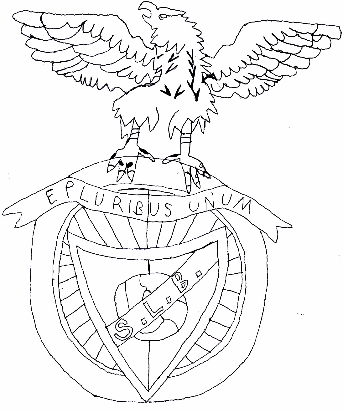 Luke K reflections : drawings of football club and uefa logos