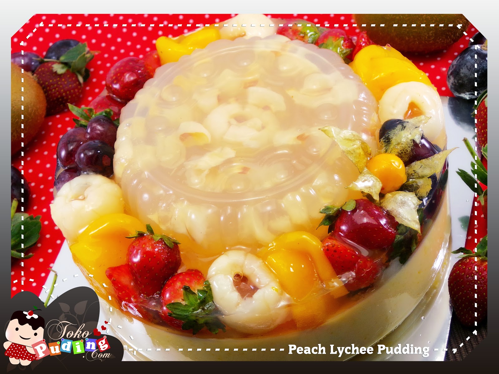 Peach Lychee Pudding | D'licious