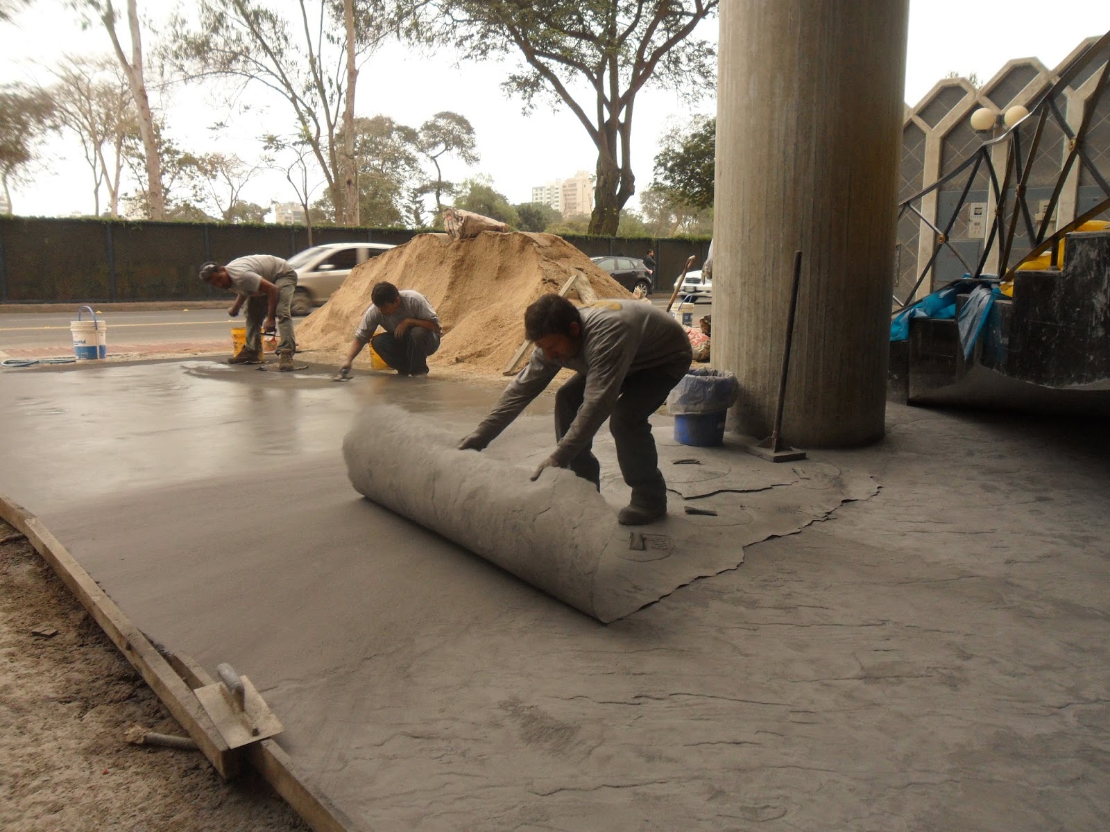 Piso de concreto estampado Increte Peru