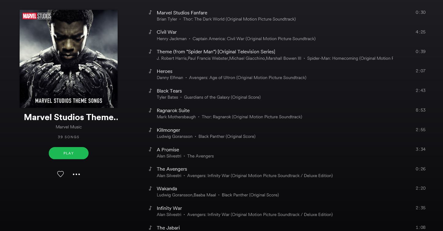 A GEEK DADDY: MARVEL MUSIC ON SPOTIFY