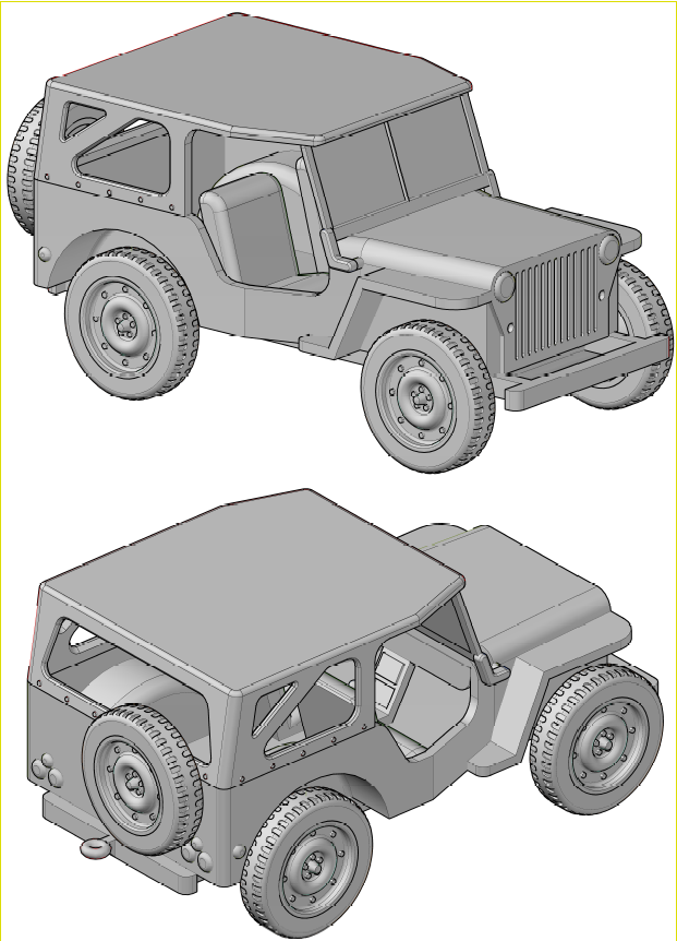 PRESENTACIONES CAD: DESPIECES, PLANOS, RENDER DE JEEP