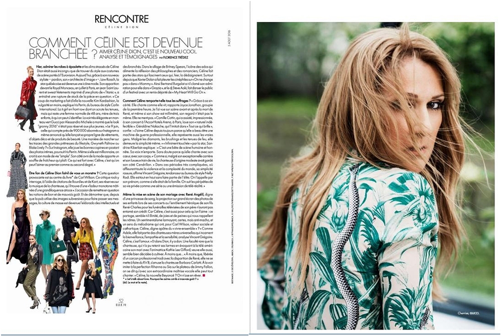 The Power Of Love - Celine Dion: Celine Dion for ELLE Magazine August 2016