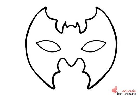 Jocuri pentru copii mari şi mici: Planşe de colorat cu Măşti de Hallowen